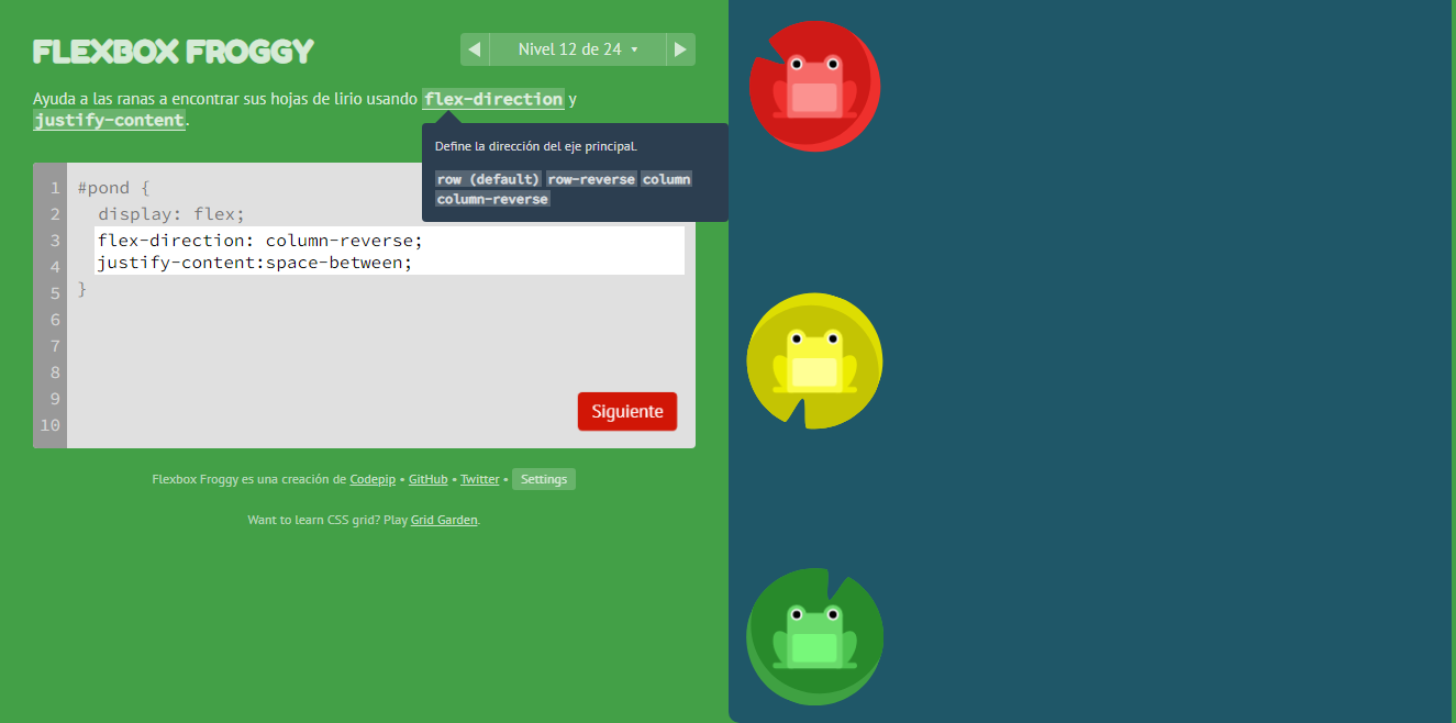 Aprender CSS jugando: Flexbox Froggy y Grid Garden – Ciclos Formativos del IES Valle del Jerte ...